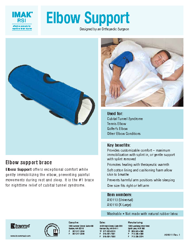 IMAK RSI Elbow Support - soft , breathable sleeve for carpal tunnel relief